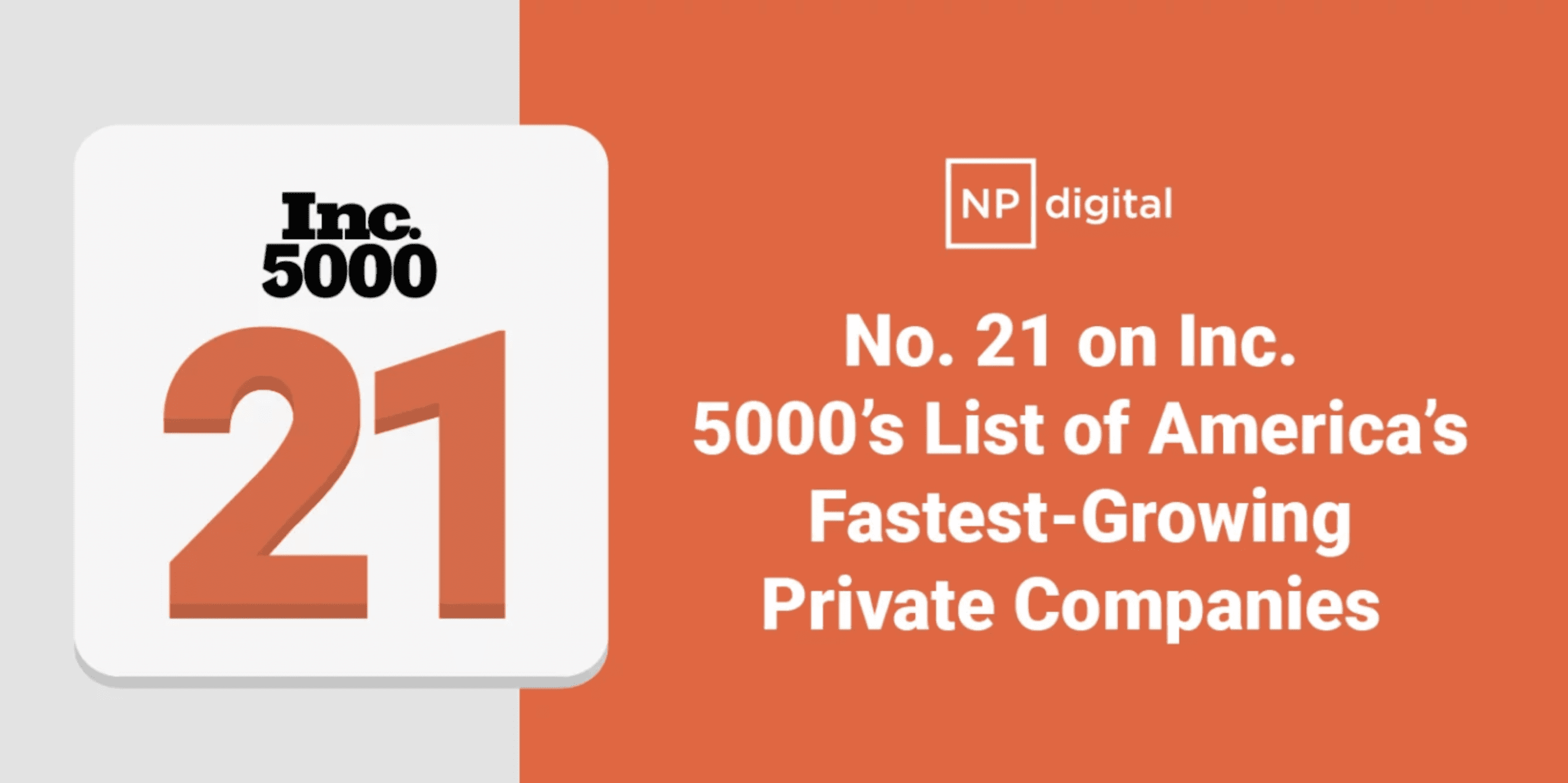 NP Digital Ranks No. 21 on Inc. 5000’s 2021 List of America’s Fastest ...