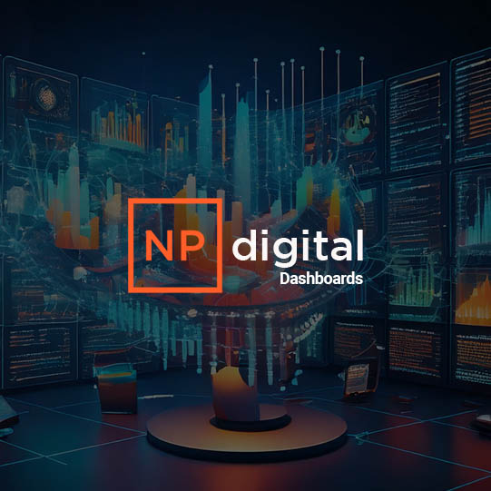 Dashboard development and data visualization services. NP Digital